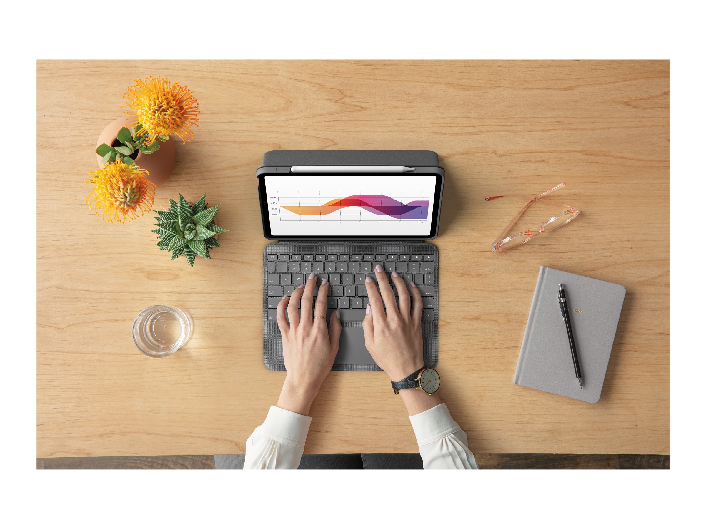 Buy Logitech Folio Touch, keyboard and folio case, with trackpad ...