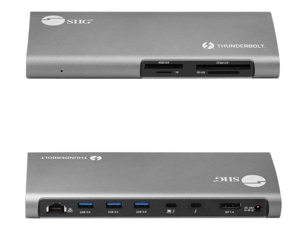 SIIG Thunderbolt 3 to Dual 4K Multimedia Docking Station with PD ...