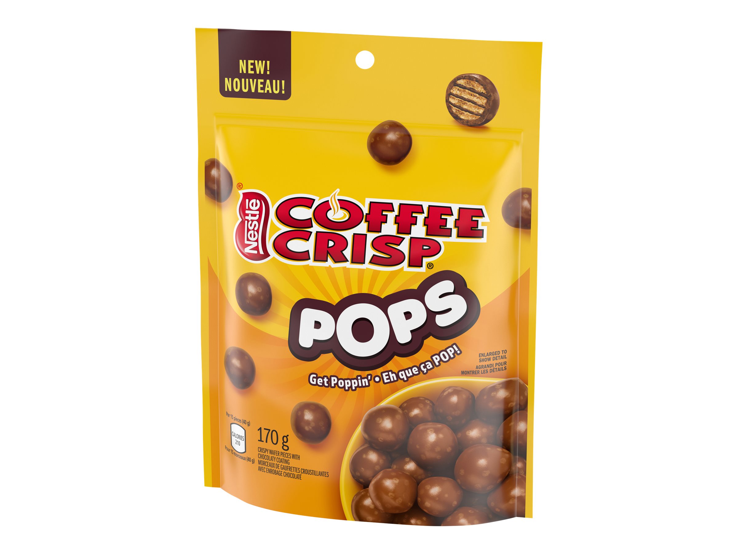 Coffee Crisp POPS - Crispy Wafer Pieces with Chocolaty Coating - 170g