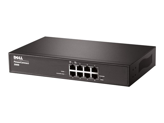 Dell PowerConnect 2808 - switch - 8 ports - Managed - 210-27775 ...