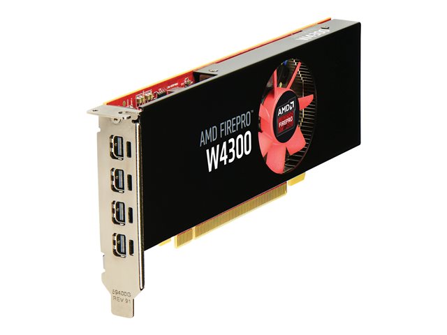 T7T58AT - AMD FirePro W4300 - graphics card - FirePro W4300 - 4 GB ...