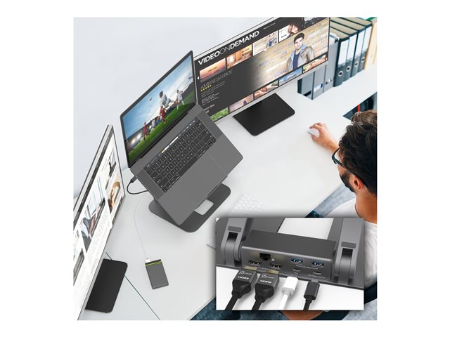 j5create JTS427 - docking station + notebook stand - USB-C ...