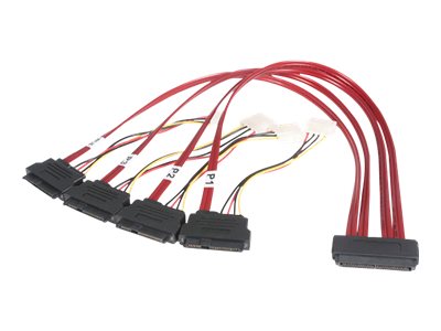 StarTech 50cm Serial Attached SCSI SAS Cable - SFF-8484 to SFF-8482 ...