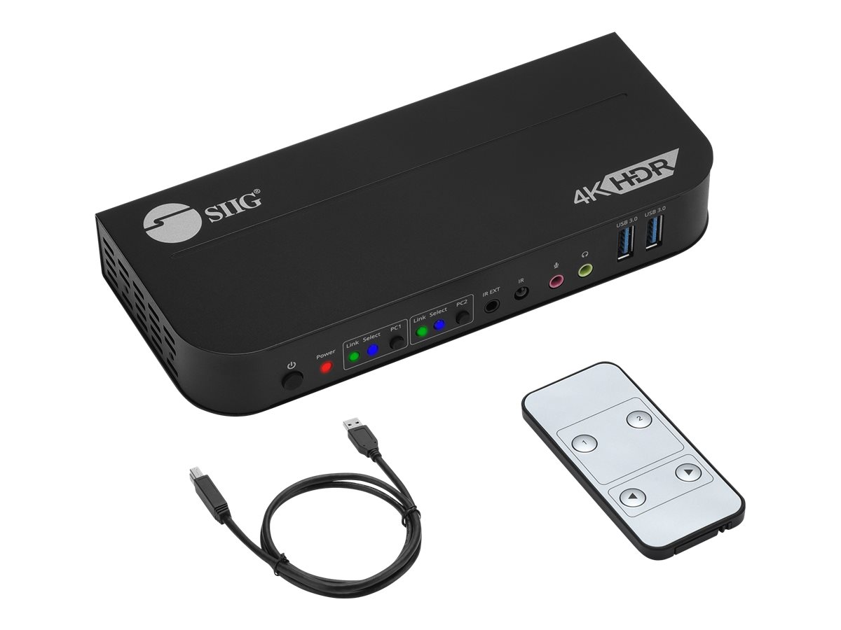 SIIG 2x1 DisplayPort 4K KVM USB 3.0 Switch | SHI SIIG 2x1 DisplayPort 4K KVM USB 3.0 Switch | SHI