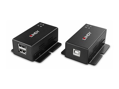 LINDY - Transmitter and receiver - USB extender - USB 2.0 - over CAT 5e ...