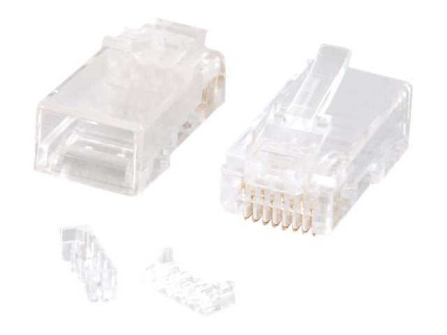 C2G RJ45 Cat5E Modular Plug (with Load Bar) for Round Solid/Stranded ...