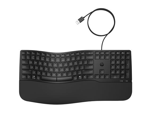 HP 485 Comfort - keyboard - multi device, 23 programmable keys, 3-zone ...