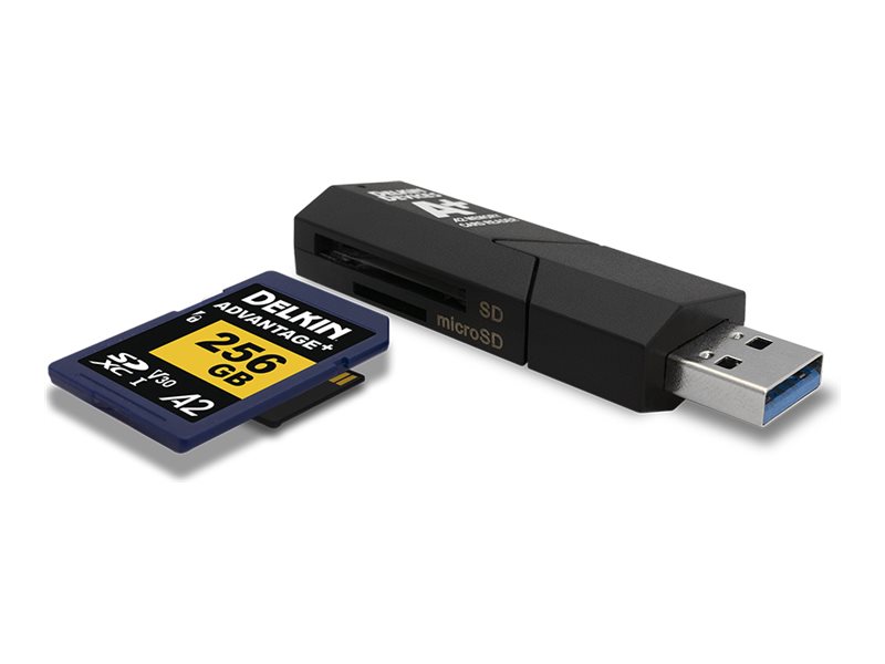 Delkin Devices Advantage Plus microSD/SD Card Reader - USB 3.1 Type A ...