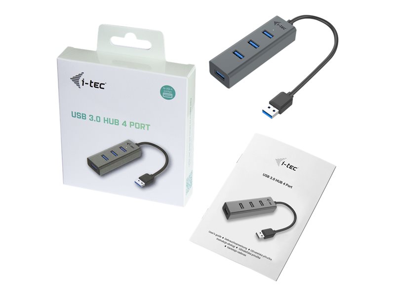 I-Tec USB 3.0 Metal Passive HUB - concentrateur (hub) - 4 ports ...