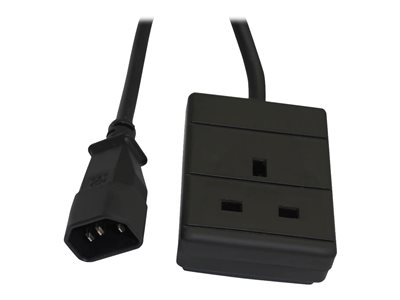 Videk Mains Power Cable UK Mains Socket to C14 Plug - power cable - IEC ...