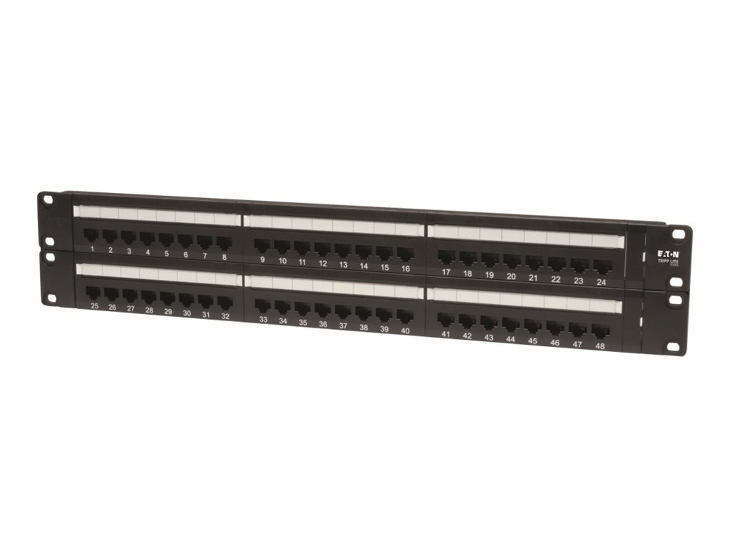 Tripp Lite 48-Port Cat5e Cat5 Rackmount Patch Panel 568B 110 Punch 2URM ...