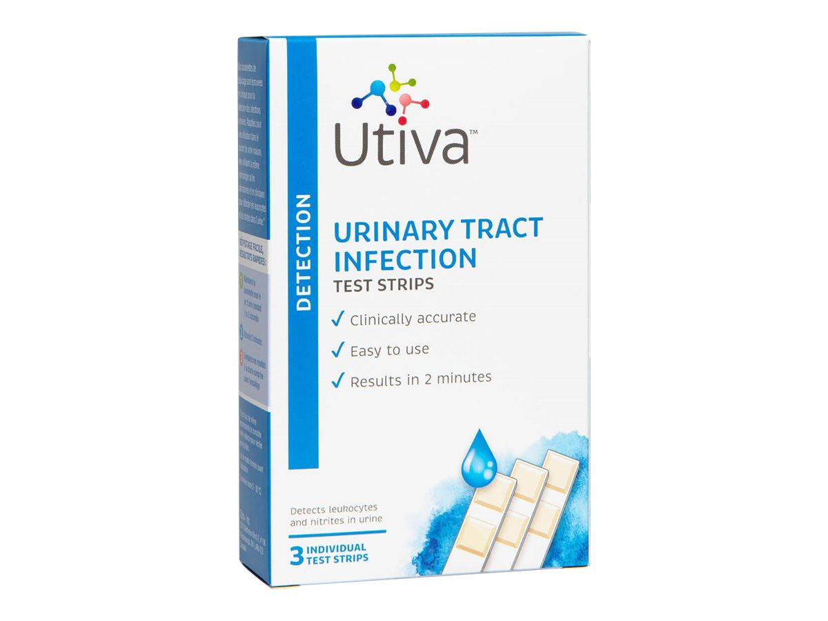 Utiva Urinary Tract Infection Test Strips 3s, 03/05/2024