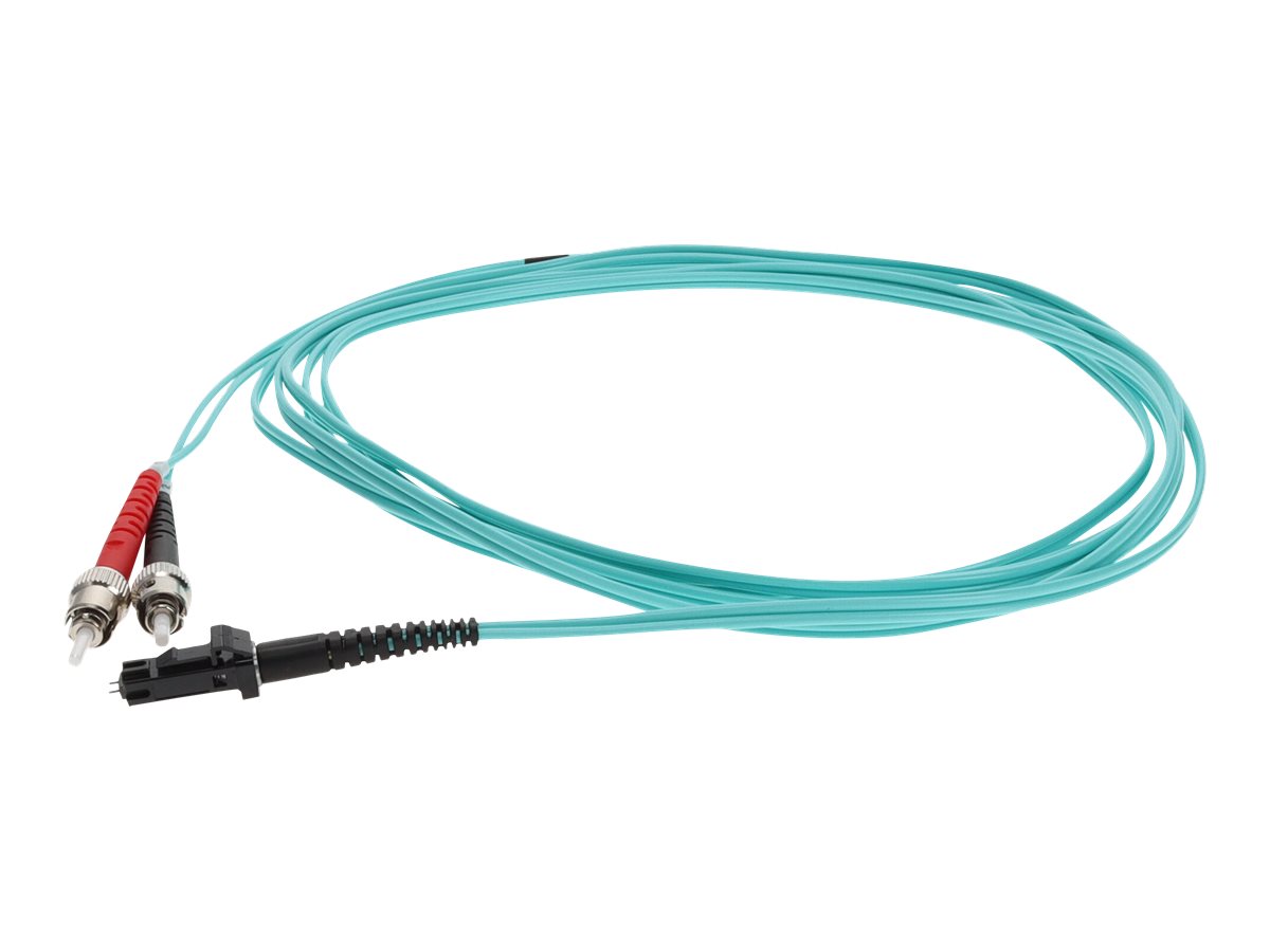 AddOn 1m MT-RJ to ST OM3 Aqua Patch Cable | www.shi.com