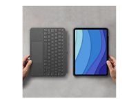 Logitech Combo Touch - keyboard and folio case - with trackpad - oxford ...