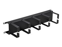 Tripp Lite Horizontal Cable Manager - Metal Rings, Black, 2U - cable ...