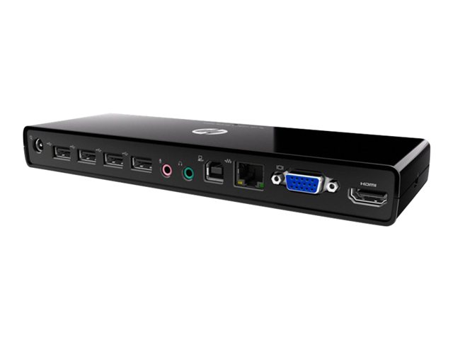 HP 2005pr USB 2.0 Port Replicator - docking station - USB - 100Mb LAN ...