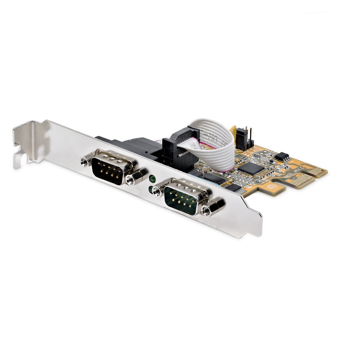 StarTech.com 2-Port PCI Express Serial Card, Dual Port PCIe to RS232 ...