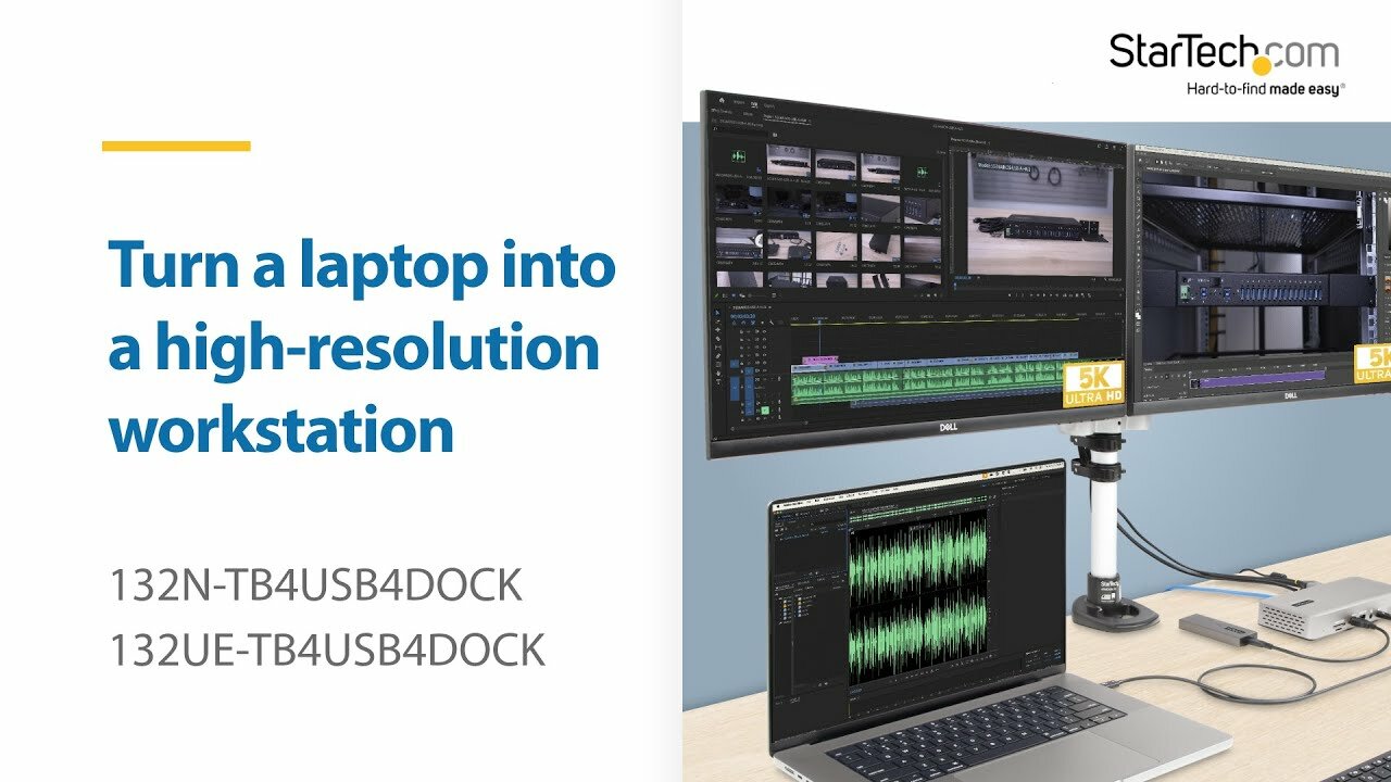 StarTech.com Thunderbolt 4 Multi-Display Docking Station, Quad/Triple/Dual Monitor Dock, 2x HDMI ...