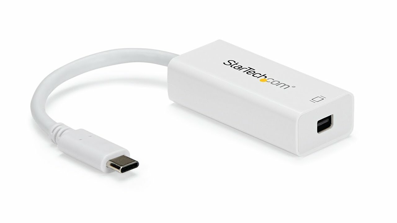StarTech.com USB-C to Mini DisplayPort Adapter - 4K 60Hz - White - USB ...