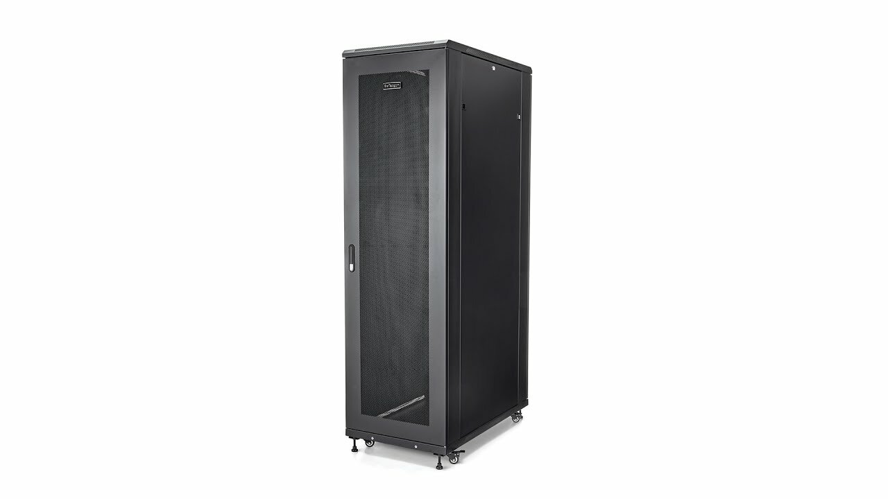 StarTech.com 4-Post 42U Server Rack Cabinet, Data Rack Cabinet for Computer / IT Equipment mount
