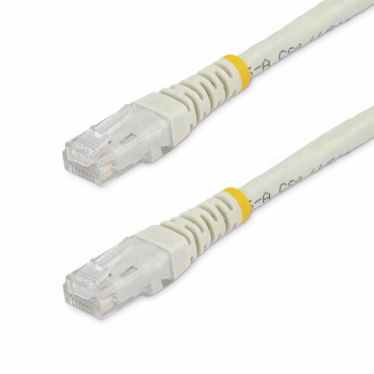 StarTech.com 2ft CAT6 Ethernet Cable - White CAT 6 Gigabit Wire 100W ...