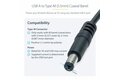 StarTech.com 3 ft USB to Type M Barrel 5V DC Power Cable