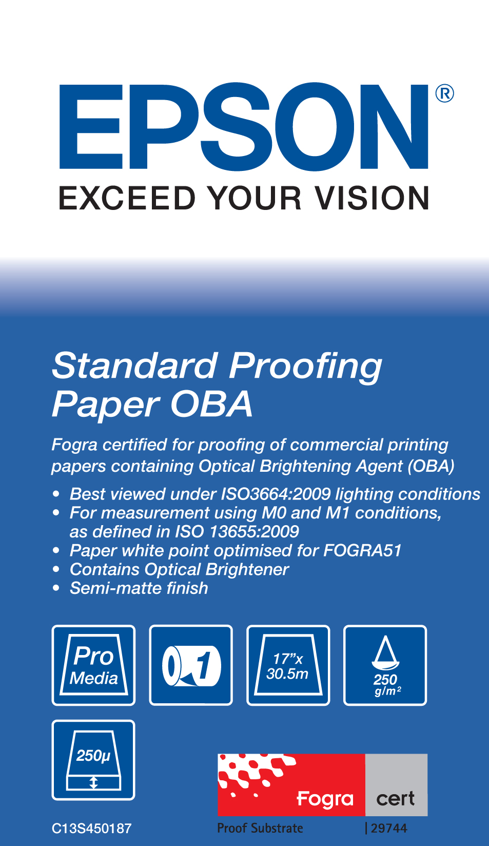 Epson Proofing Paper Standard - proofing paper - 1 roll(s) - Roll (43.2 ...