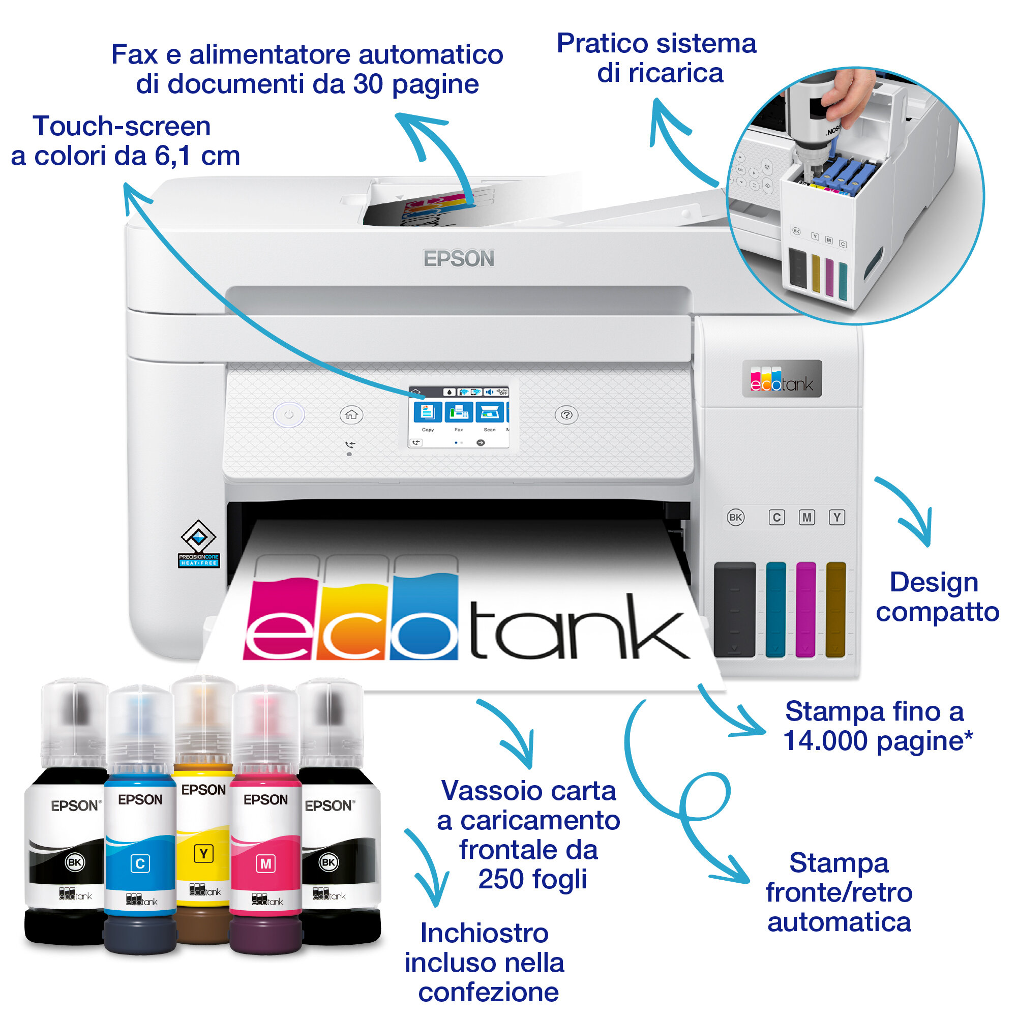 Epson EcoTank ET-4856 - stampante multifunzione - colore