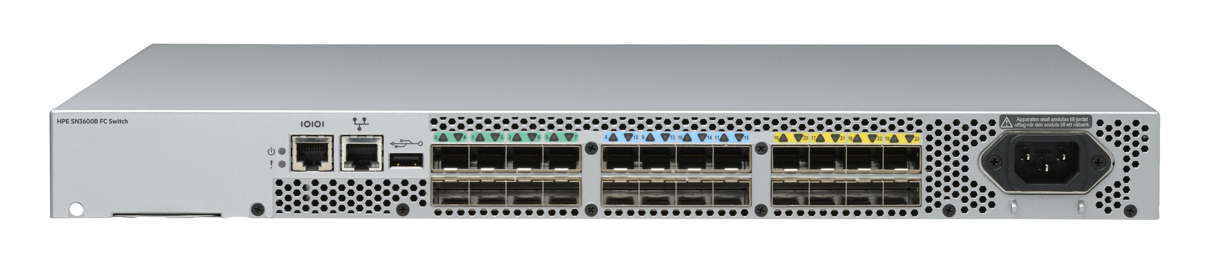HPE SN3600B 32Gb 24-port/24-port Active Fibre Channel Switch - switch - 24 ports - managed ...
