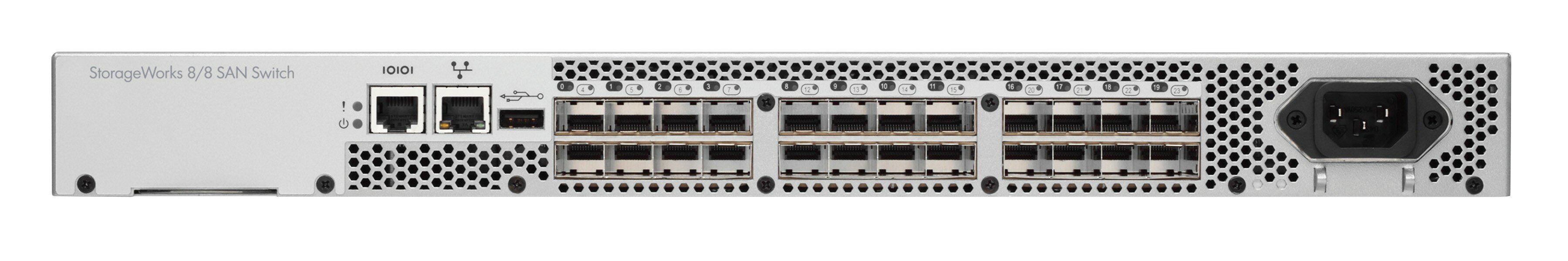 HPE 8/8 Base (0) e-port SAN - switch - 8 ports - Managed - rack-mountable