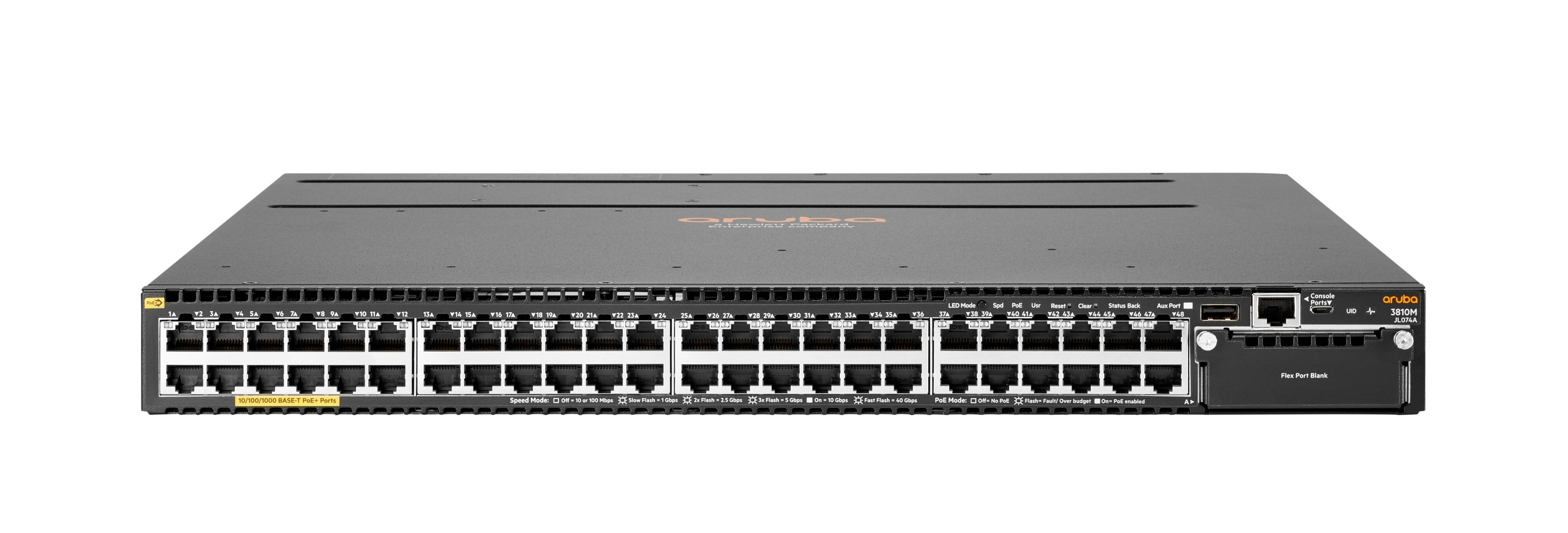 HPE Aruba 3810M 48G PoE+ 1-slot Switch - switch - 48 ports - managed ...