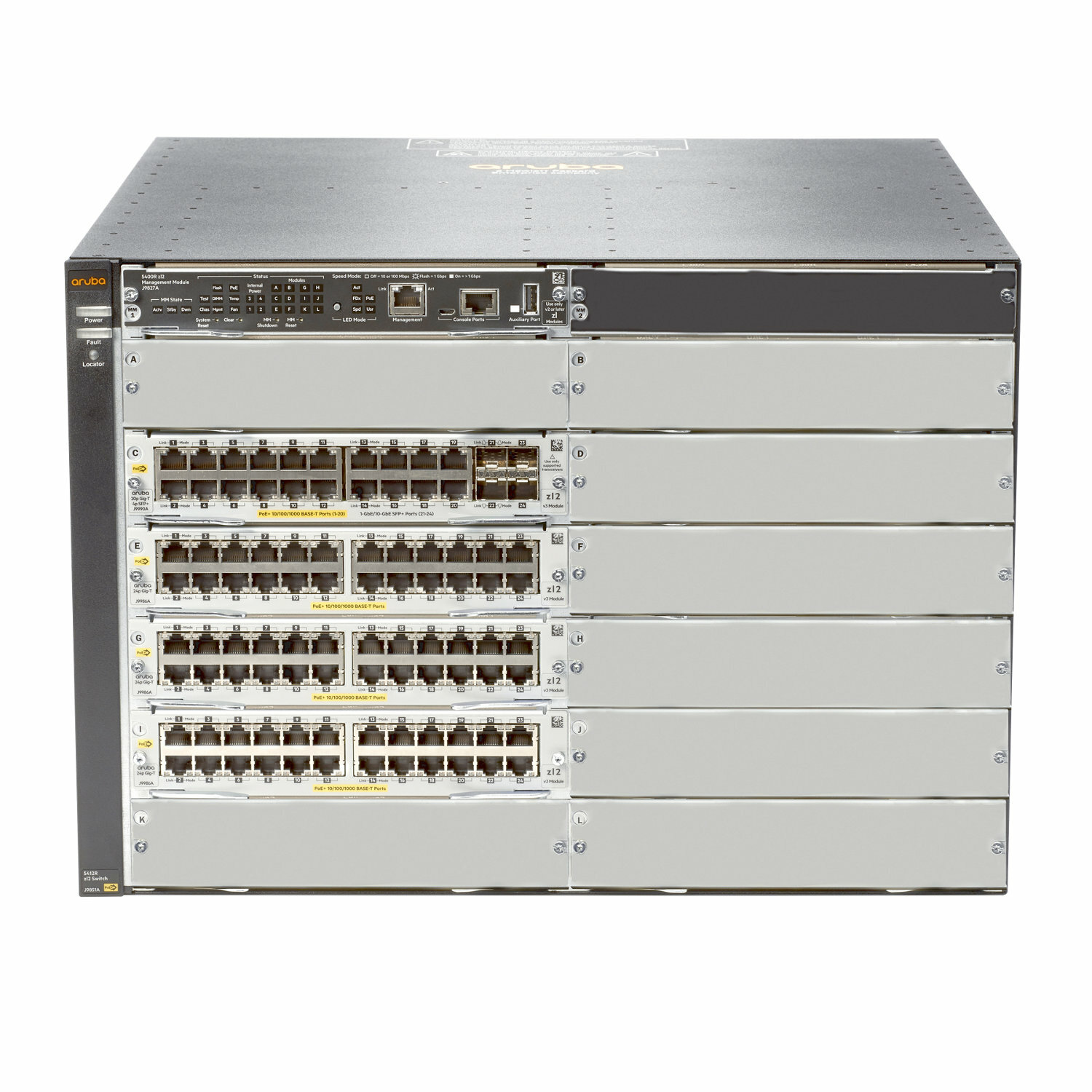 HPE Aruba 5412R 92GT PoE+ / 4SFP+ (No PSU) v3 zl2 - switch - 92 ports ...