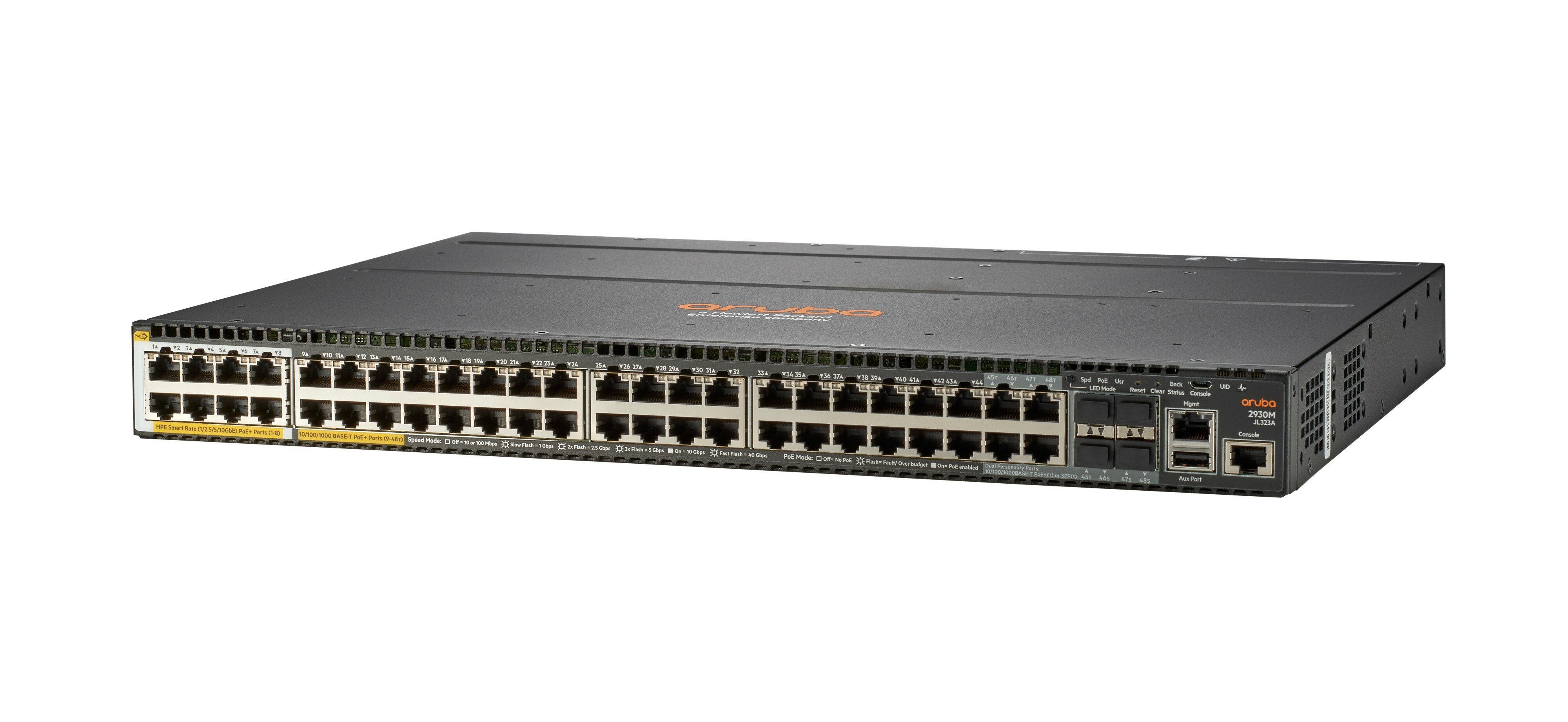 HPE Aruba 2930M 40G 8 HPE Smart Rate PoE+ 1-slot Switch - switch - 48 ...