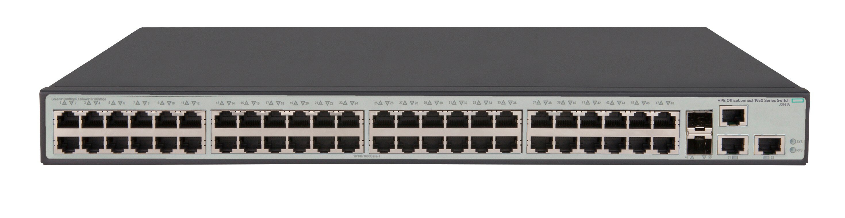 HPE 1950-48G-2SFP+-2XGT - Switch - L3 - Managed - 48 x 10/100/1000 + 2 ...
