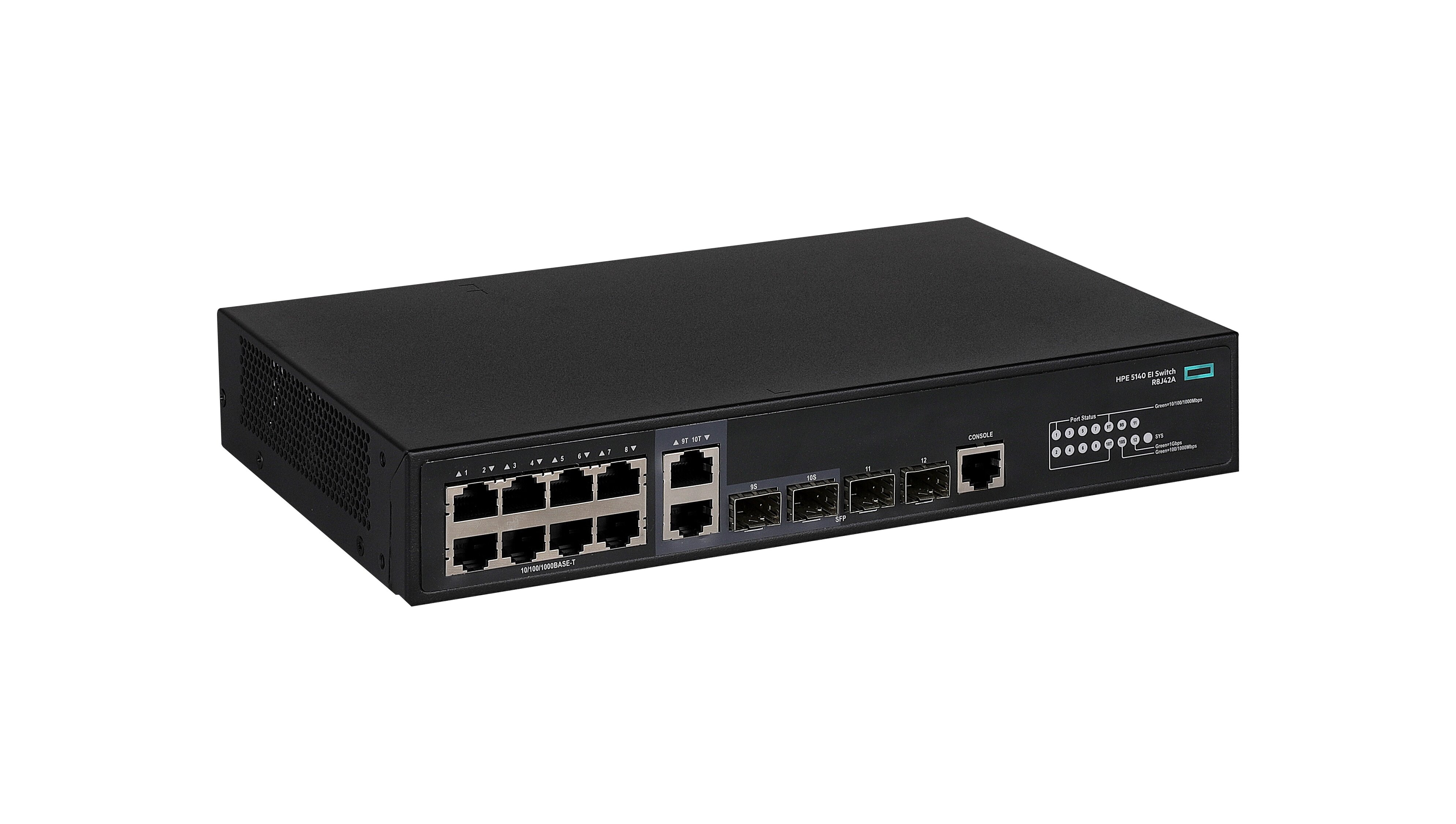 HPE FlexNetwork 5140 8G 2SFP 2XGT Combo EI - switch - 12 ports - smart ...