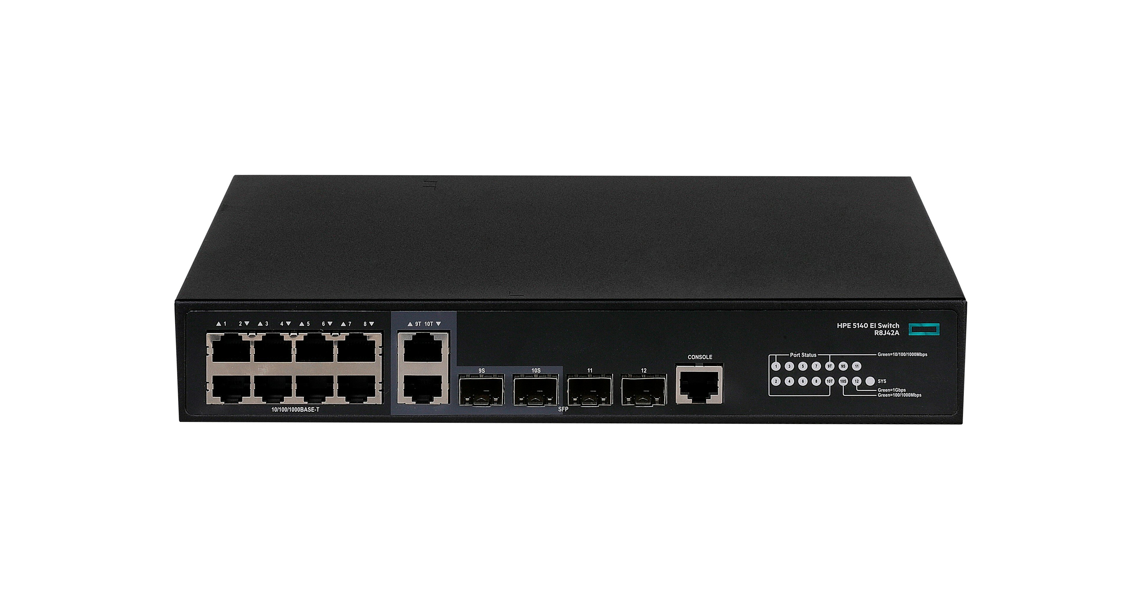 HPE FlexNetwork 5140 8G 2SFP 2XGT Combo EI - switch - 12 ports - smart ...