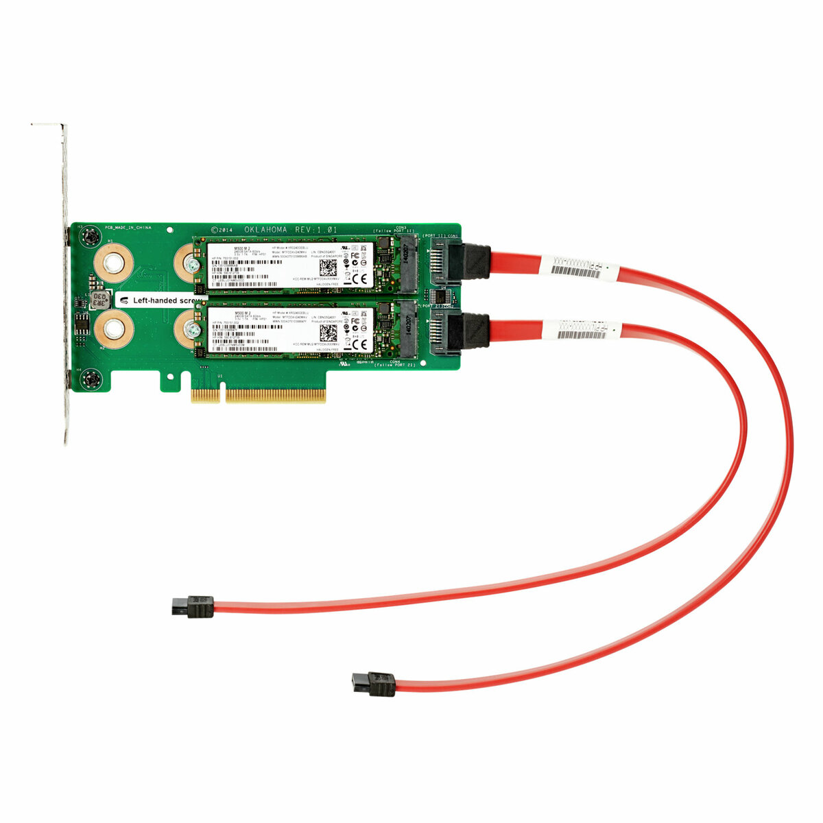 HPE Universal SATA HHHL M.2 Kit - interface adapter - M.2 Card - PCIe