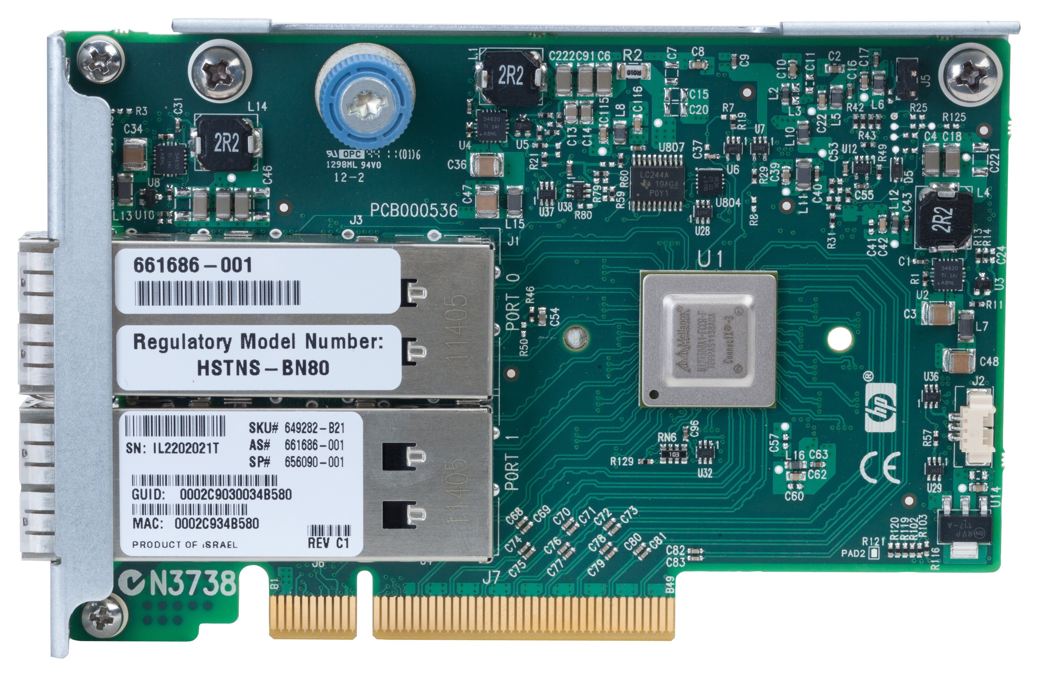 HPE InfiniBand FDR/EN 10/40Gb Dual Port 544QSFP - network adapter - PCIe 3.0 x8 - 2 ports