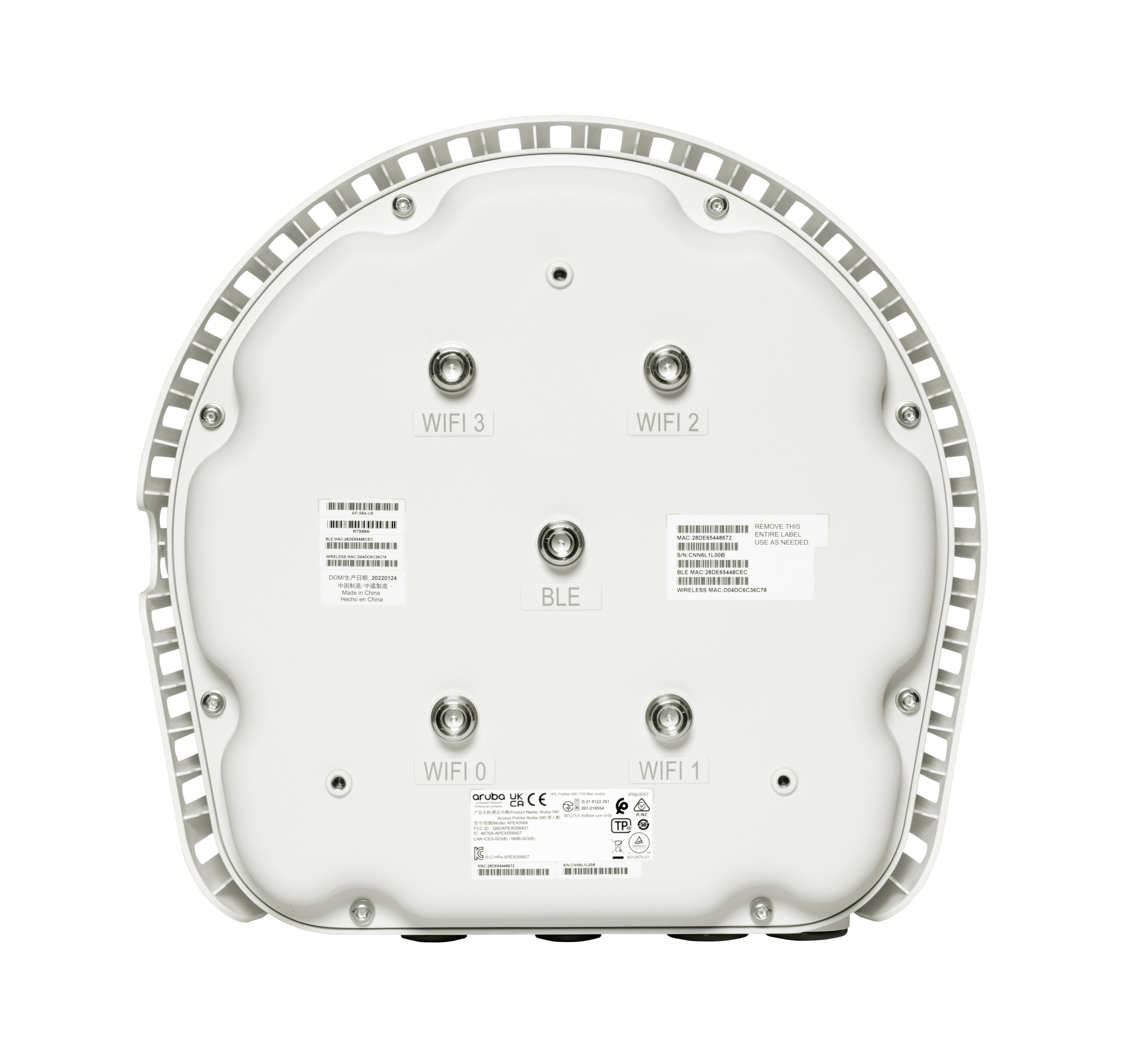 HPE Aruba AP-584 (RW) Unified - wireless access point - Wi-Fi 6 ...