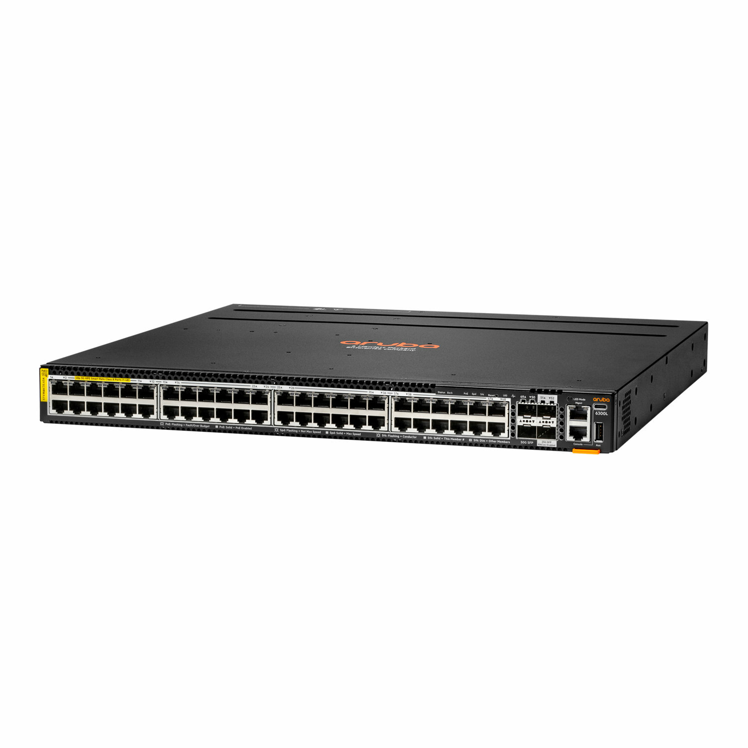 HPE Aruba Networking 6300L 48p Smart Rate 100M/1G/2.5G/5G CL8 2p SFP56 ...