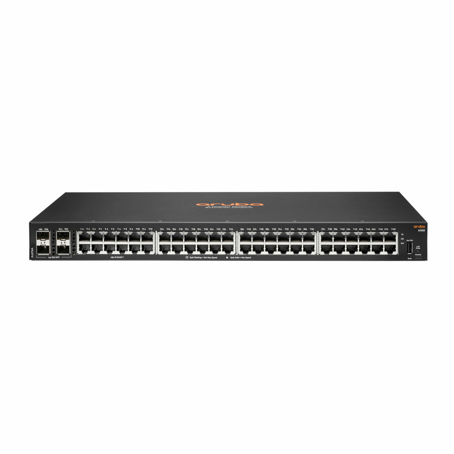 HPE Aruba 6100 48G 4SFP+ Switch - Switch - Managed - 48 x 10/100/1000 ...