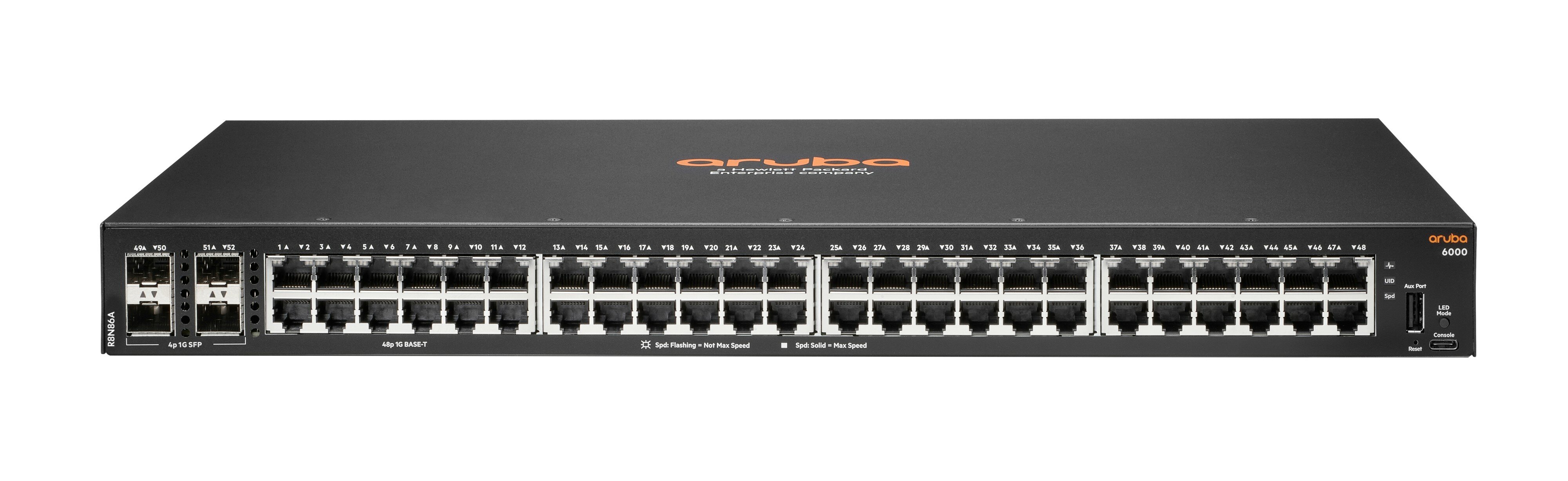 HPE Aruba 6000 48G 4SFP Switch - Switch - L3 - Managed - 48 x 10/100 ...