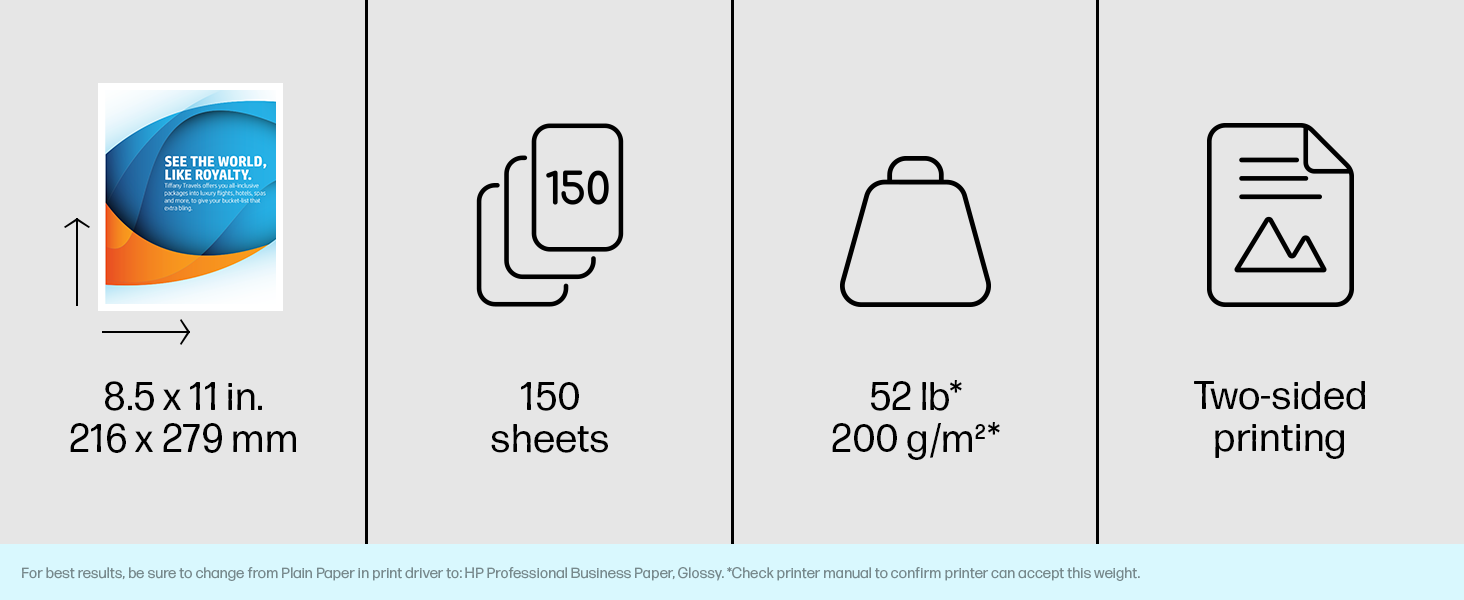 HP Professional Brochure and Flyer - brochure paper - glossy - 150 ...