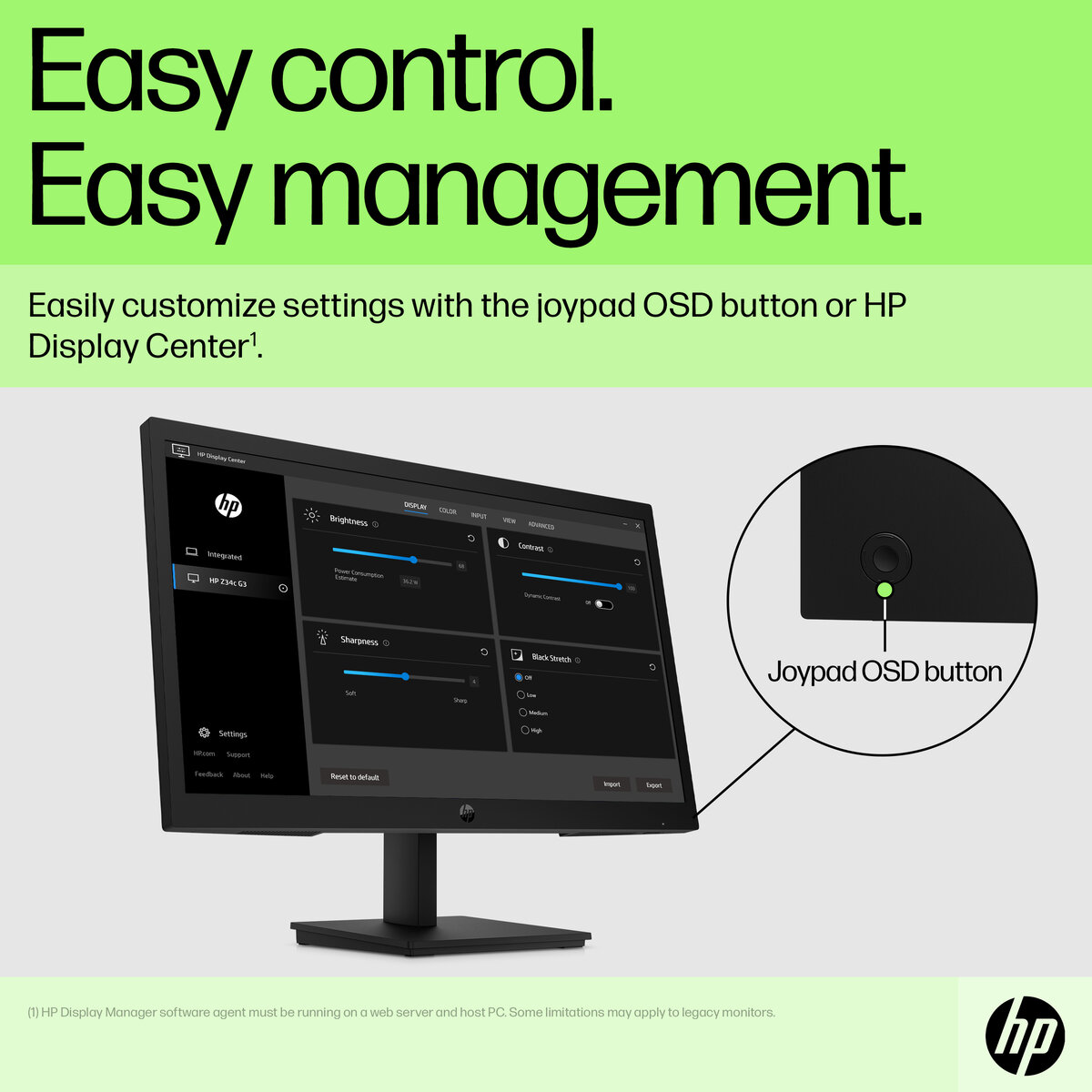 Osd control monitor store