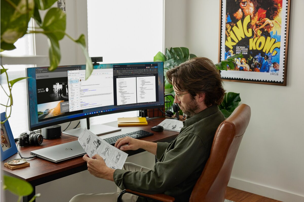 HP E45c G5 - E-Series - LED-skjerm - kurvet - 44.5 (6N4C1AA#ABB for ...