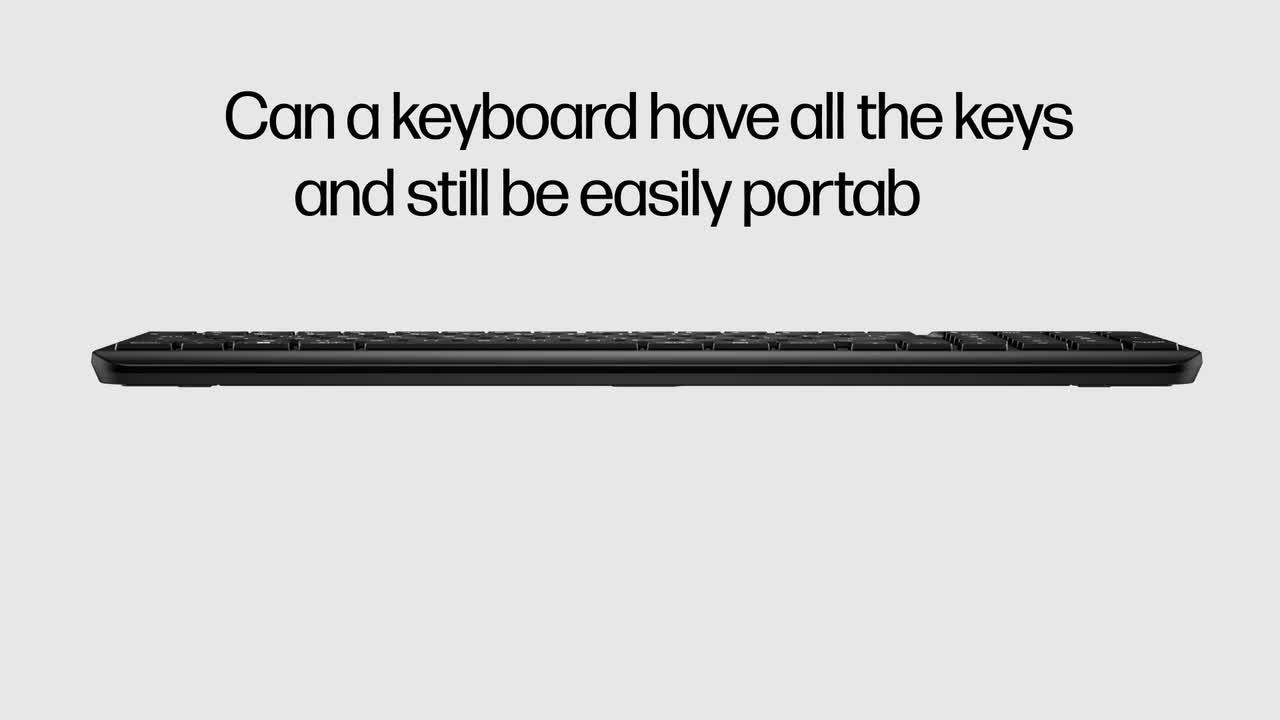 HP 475 - Keyboard - dual-mode, multi-device, compact, 2-zone layout ...