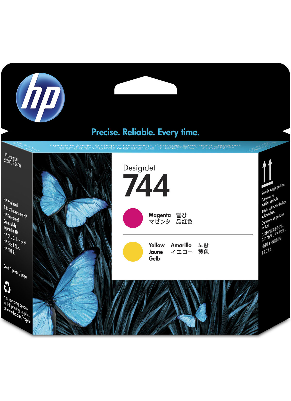 HP 744 - yellow, magenta - printhead
