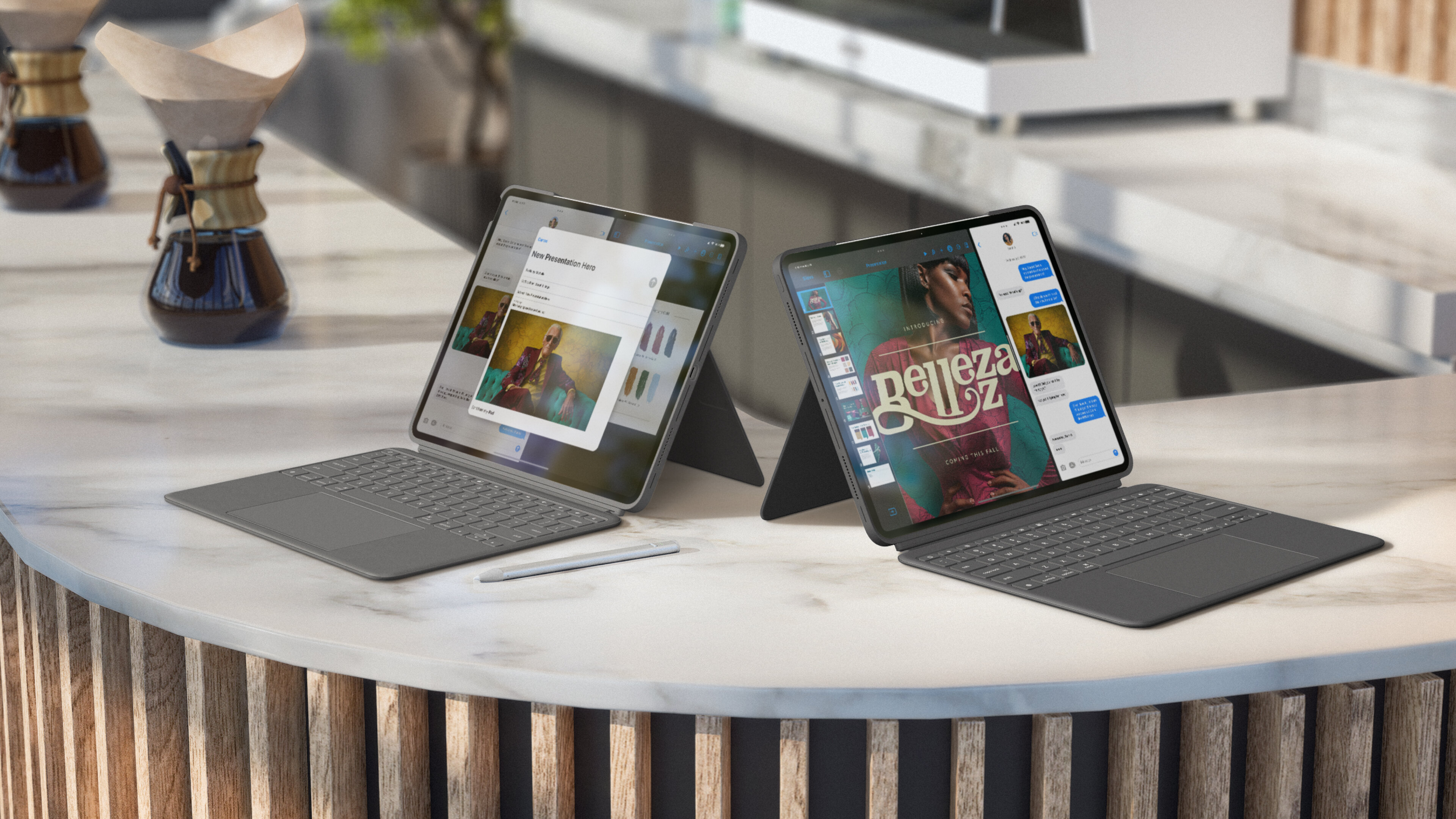 Logitech Combo Touch - keyboard and folio case - with trackpad - QWERTY ...