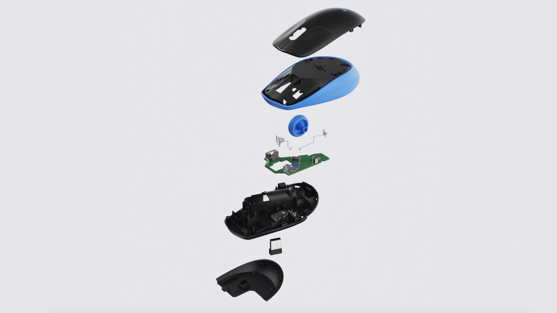 Logitech M190 - Mouse - optical - 3 buttons - wireless - USB wireless ...