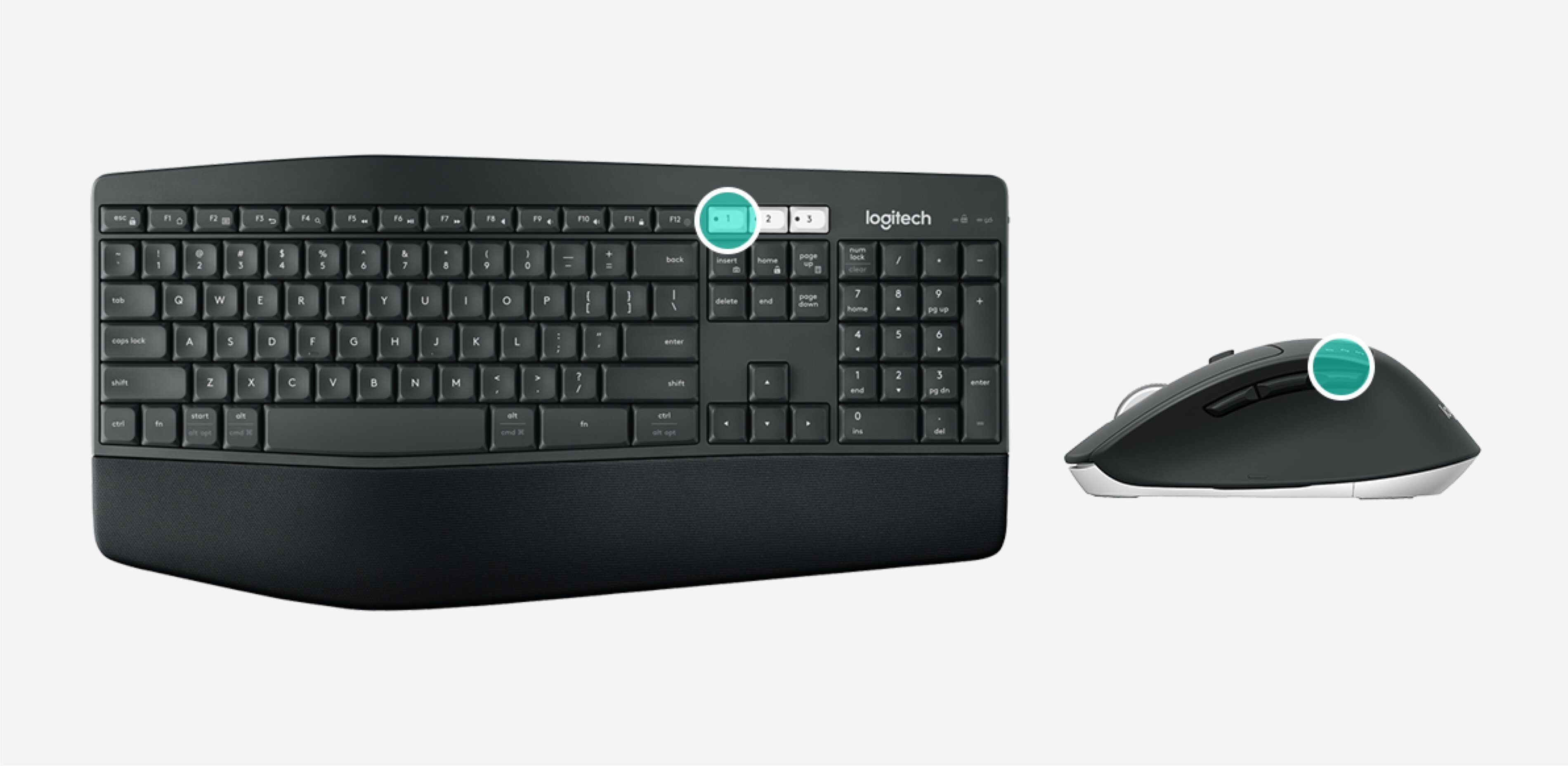 Logitech MK850 Performance - keyboard and mouse set - AZERTY - Belgium ...